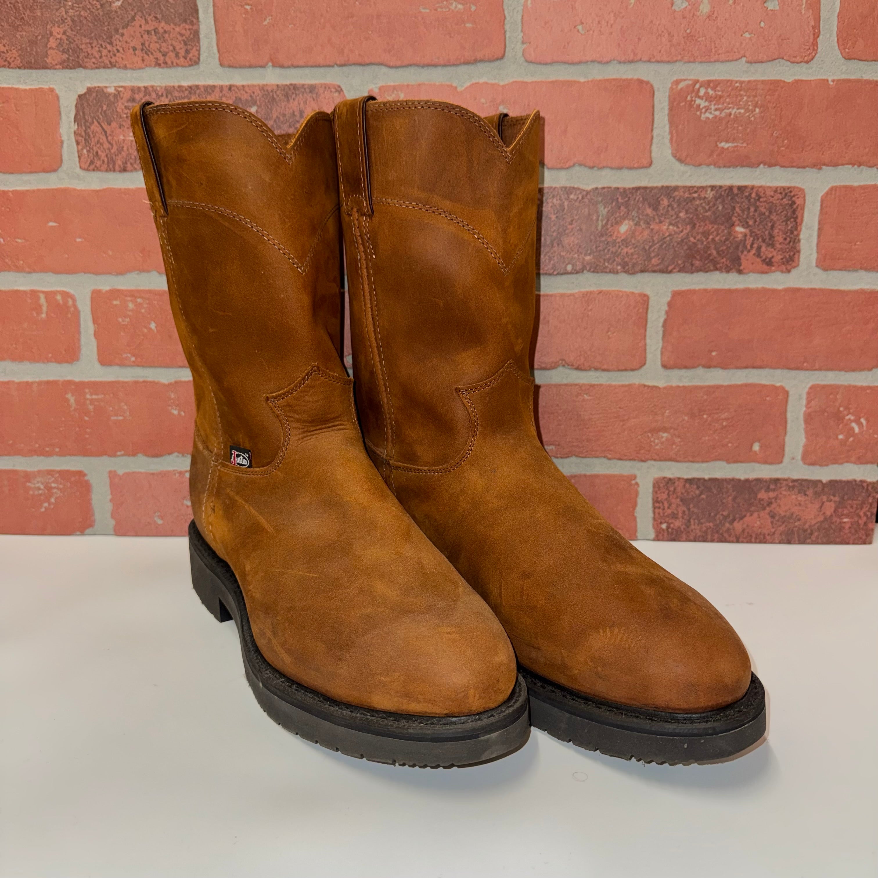 Justin 4764 CONDUCTOR STEEL TOE 10" DOUBLE COMFORT® SYSTEM BARK – Jones ...