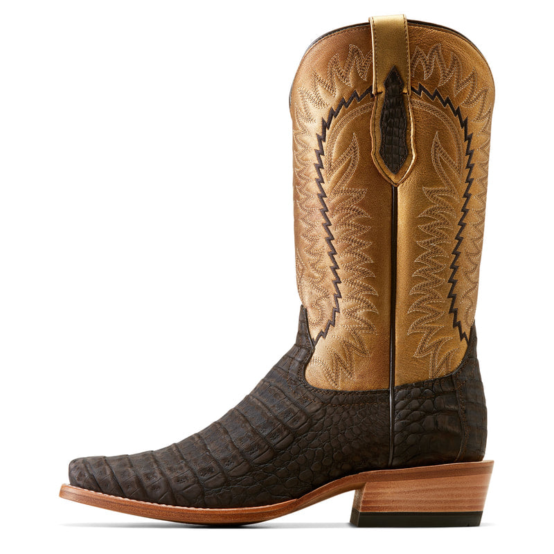 Ariat 10050982 Men's Futurity Finalist Brushed Chocolate Caiman Belly ...